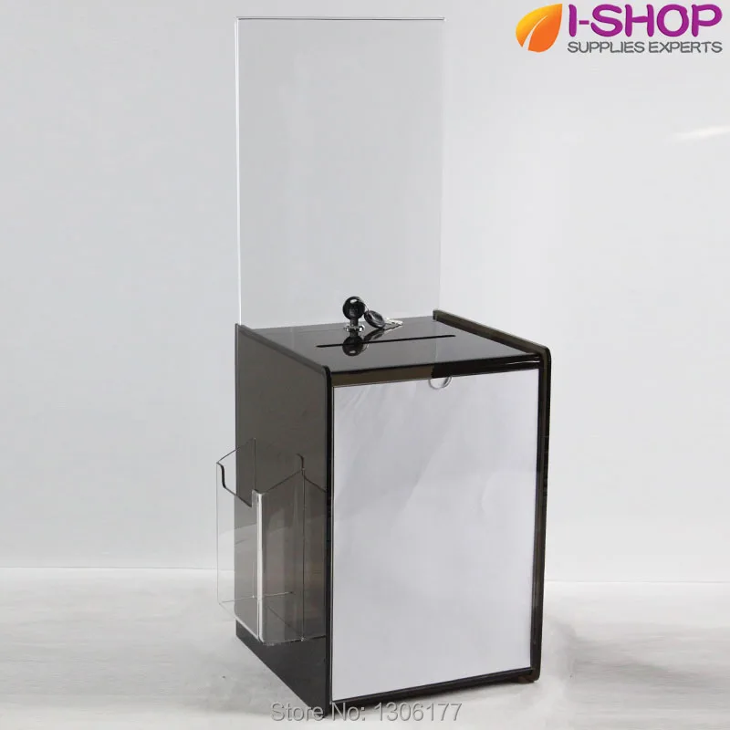 Acrylic Suggestion Box With Header DL+A4 Display Comment Box Donation ... Acrylic Suggestion Box With Header DL+A4 Display Comment Box Donation ...