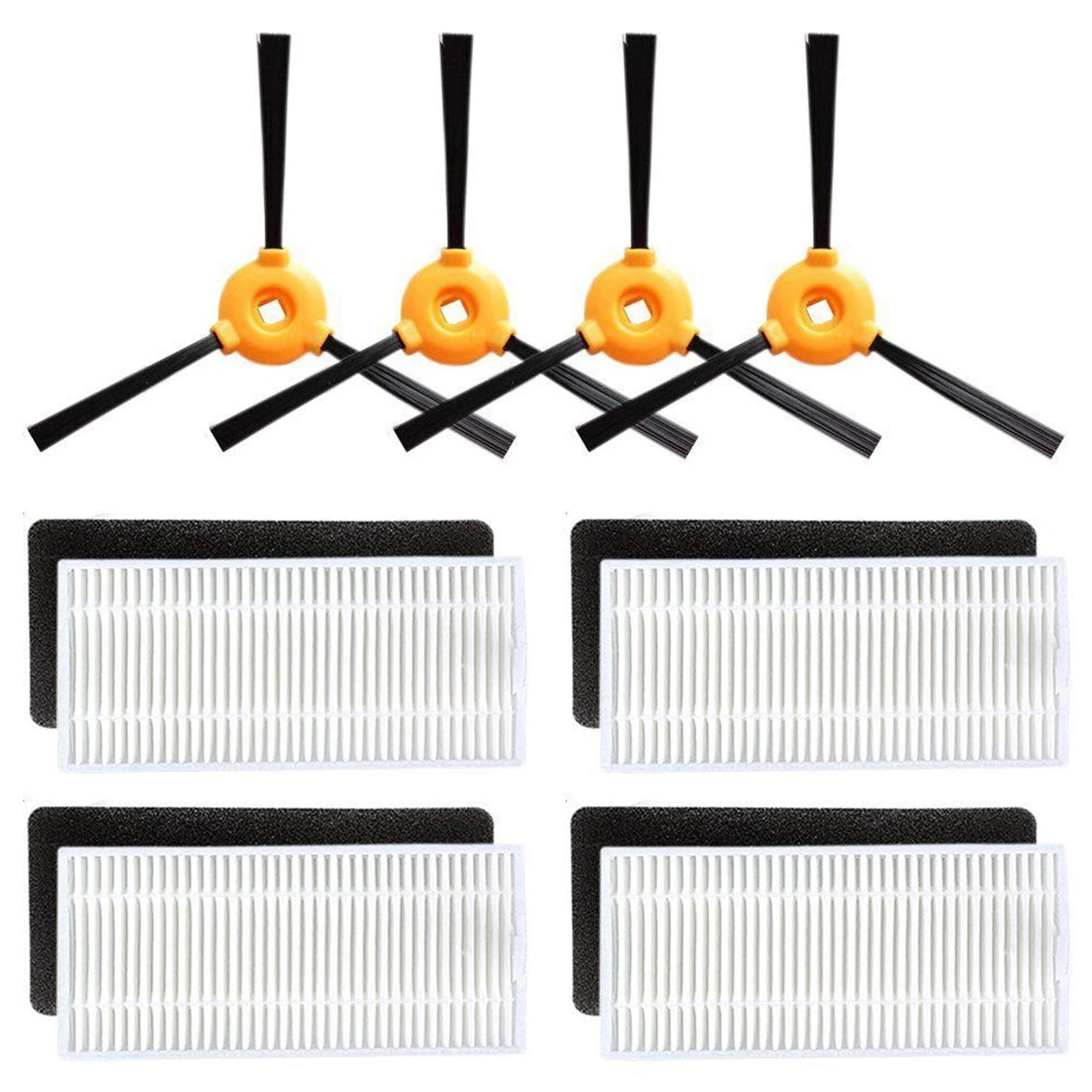 Replacement Sponge Filter And Side Brush Accessory Kit For Ecovacs