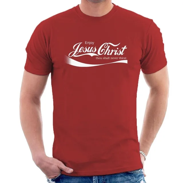2018 Newest Fashion Enjoy Jesus Christ T Shirt Christian Coke Inspired