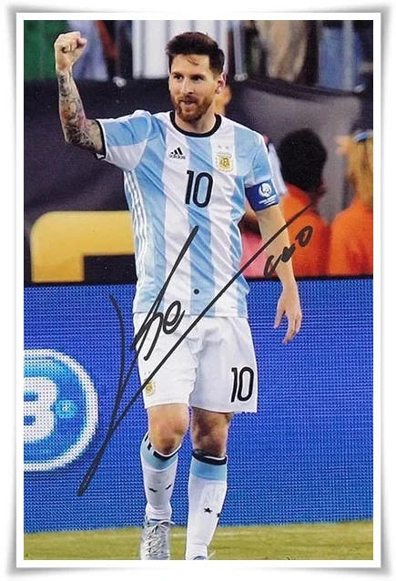 Lionel Messi autographed signed with pen photo 4*6 inches famous sports ...