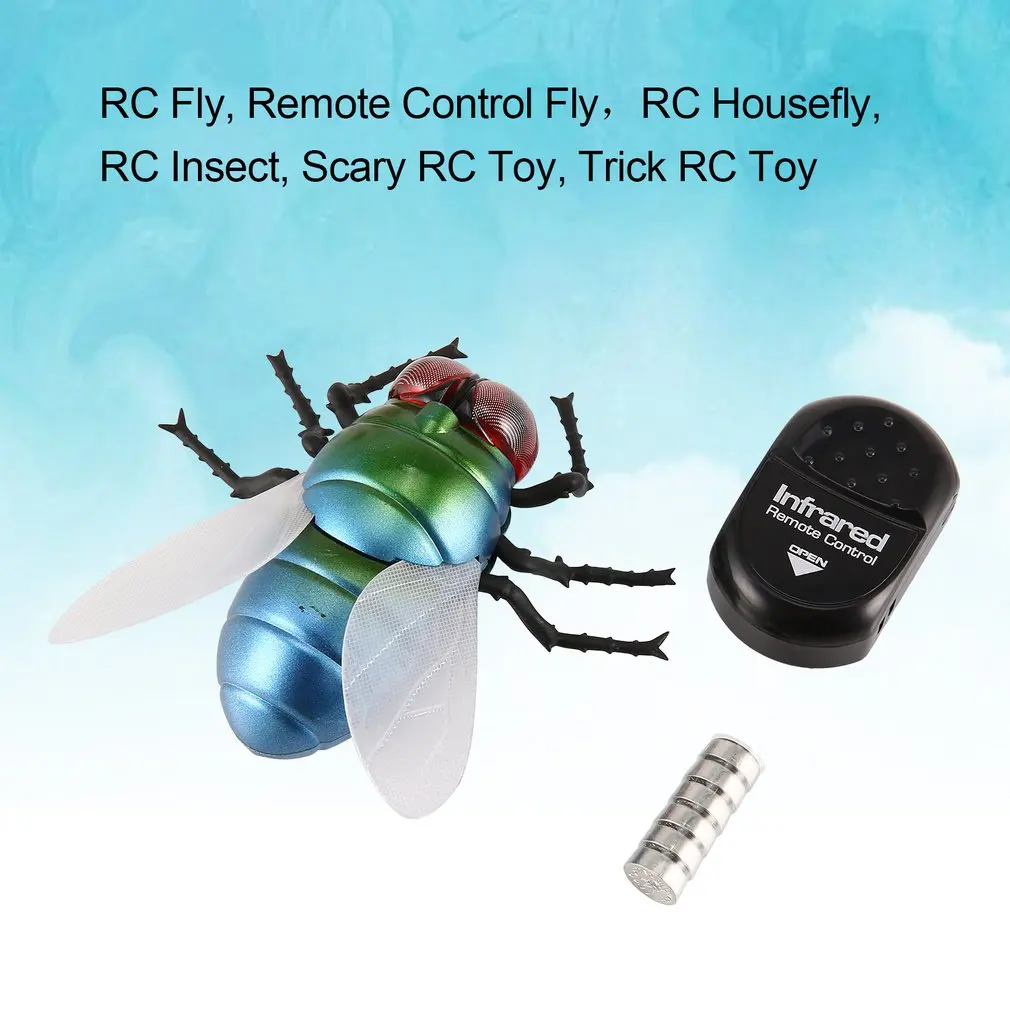 Infrared Remote Control Realistic Moke Fake Housefly Fly RC Prank ...