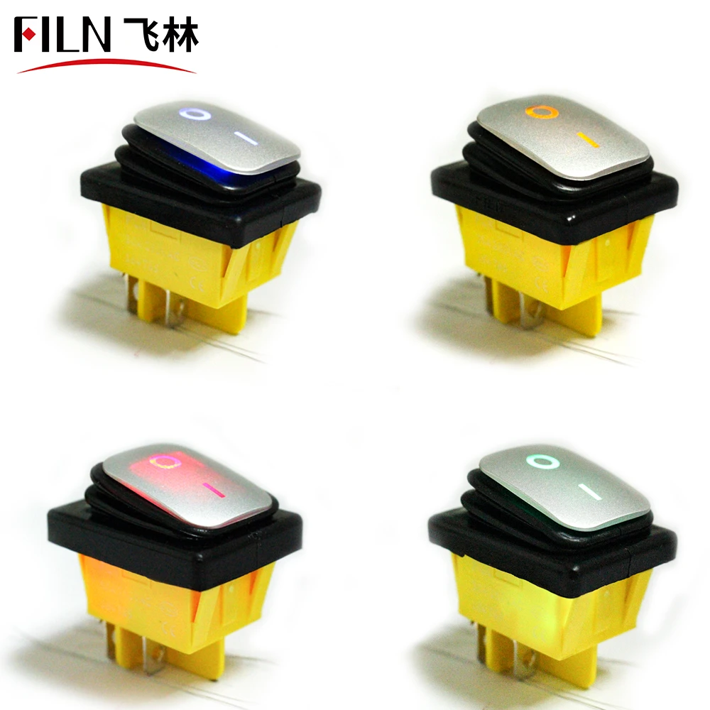 on off 30A/250V 16A/250V heavy duty 4 pin t85 sealed waterproof rocker ...