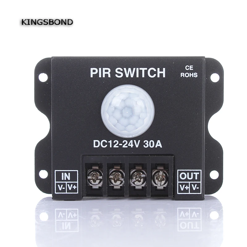 12V 24V 30A PIR Infrared Motion Sensor Switch LED indoor Light Sensing ...