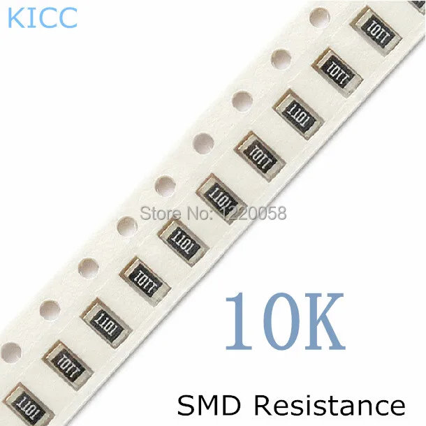 1206 5% 10K ohm SMD Resistance 10k 1/4W Chip Resistor IC (500Pcs/Lot ...