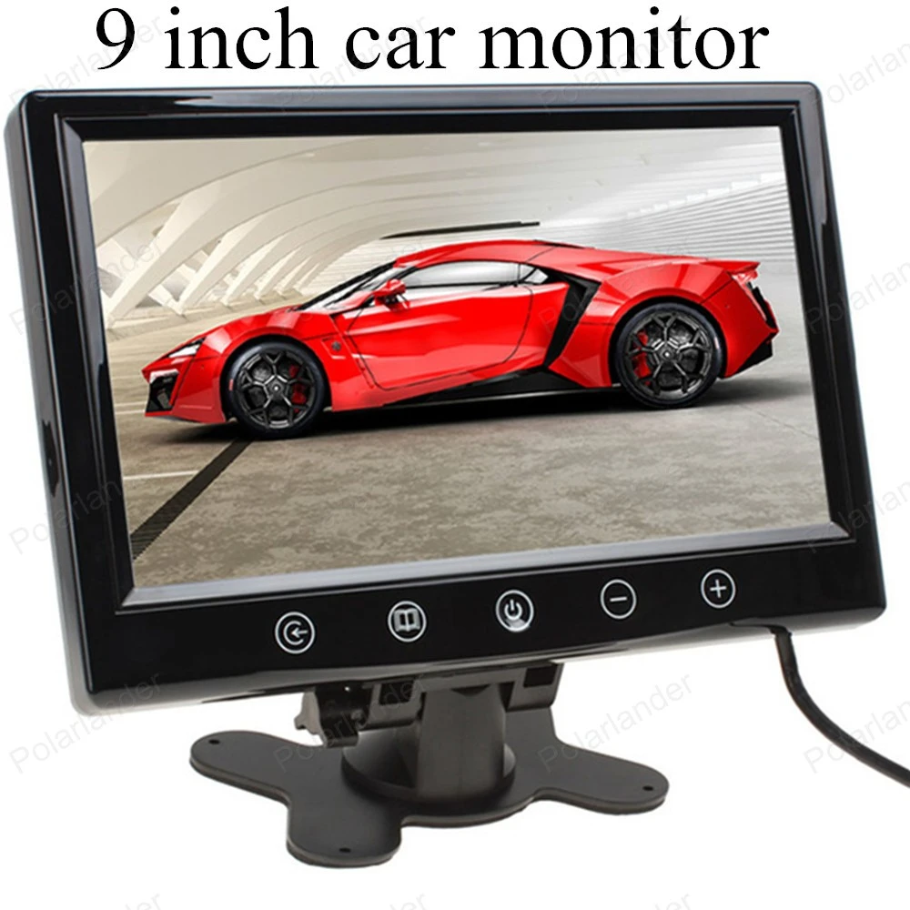 Car Monitor Small Display 9 Inch Digital Color Tft Lcd With 2 Video ...