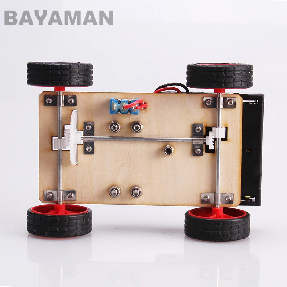 DIY Assemble Toys Four-drive Car Model Invention Science Physical ...