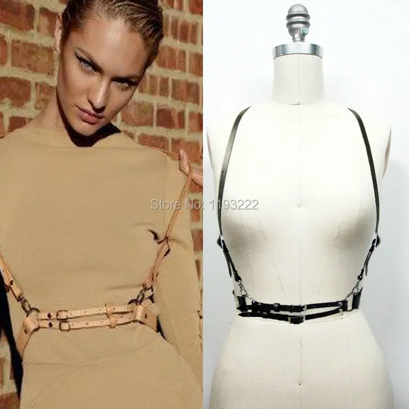 2016 New Basic Style Women Men Handmade Underbust Waist Belt Y Leather