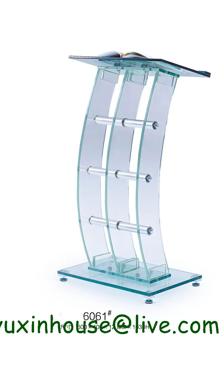 Office furniture Tempered glass office furniture speech stand desk with ...