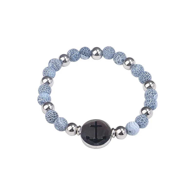 Men-Bohemian-Bracelet-Vintage-Stainless-Steel-Blue-Natural-Stone-Link ...