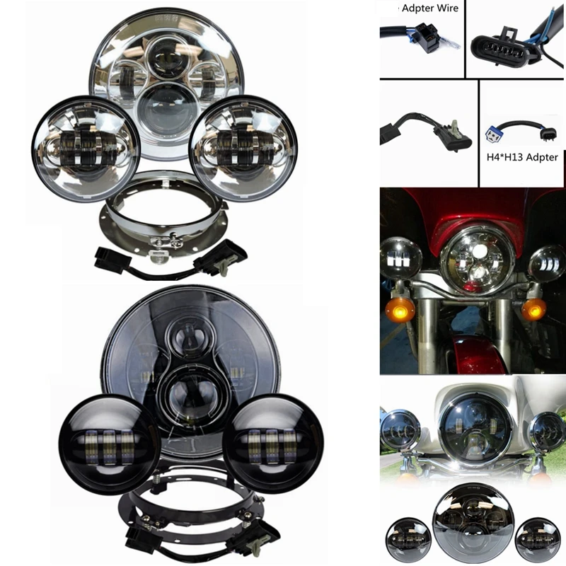 Eagle Lights For Harley Davidson Eagle Lights 7" LED Headlight Kit For ...