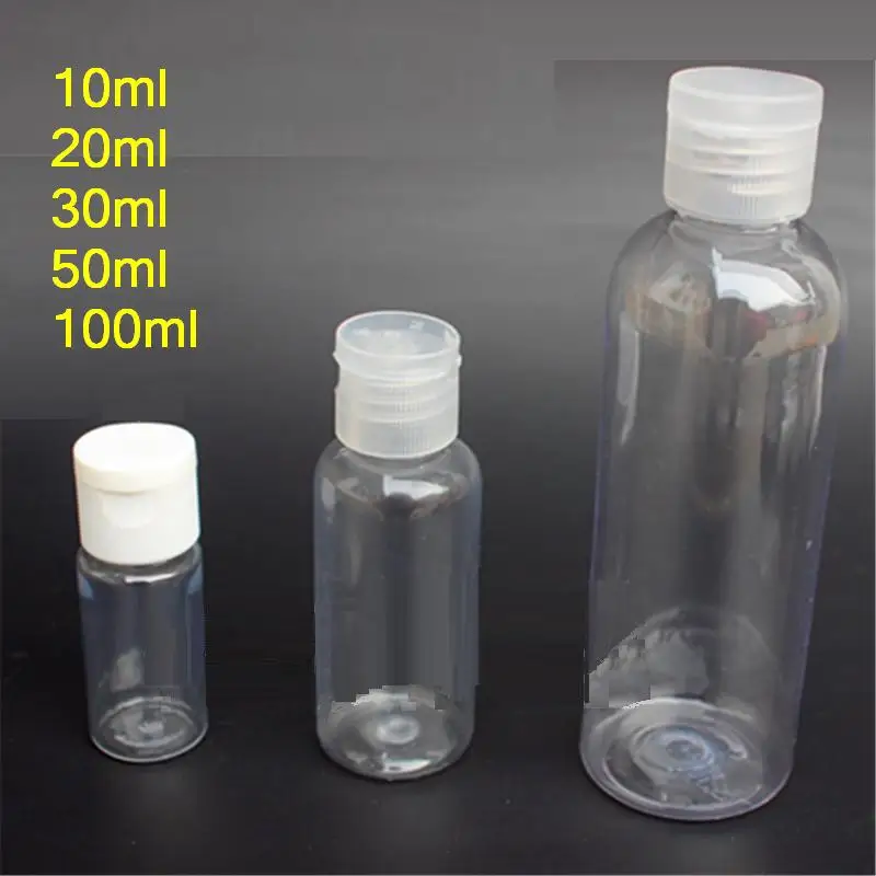 Free Shipping 10ml/20ml/30ml Flip Lid Transparent Plastic Packaging ...