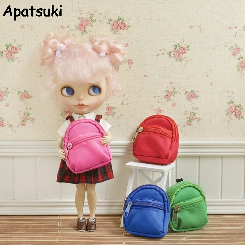Fashion 1:6 Dolls Bag Canvas Backpack For Blythe Doll Knapsack Packsack ...