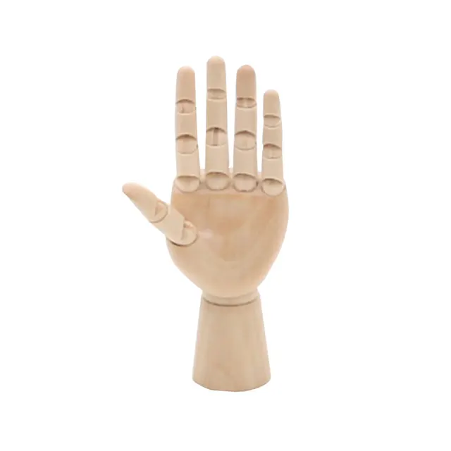 1Pc 12 Inch Dummy The Wooden Hand Is Movable Used As Reference For ...