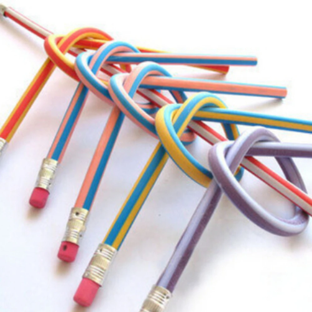 20 pcs/lot Cute Magic Flexible Bendy Soft Standard Pencil for kids Gift ...
