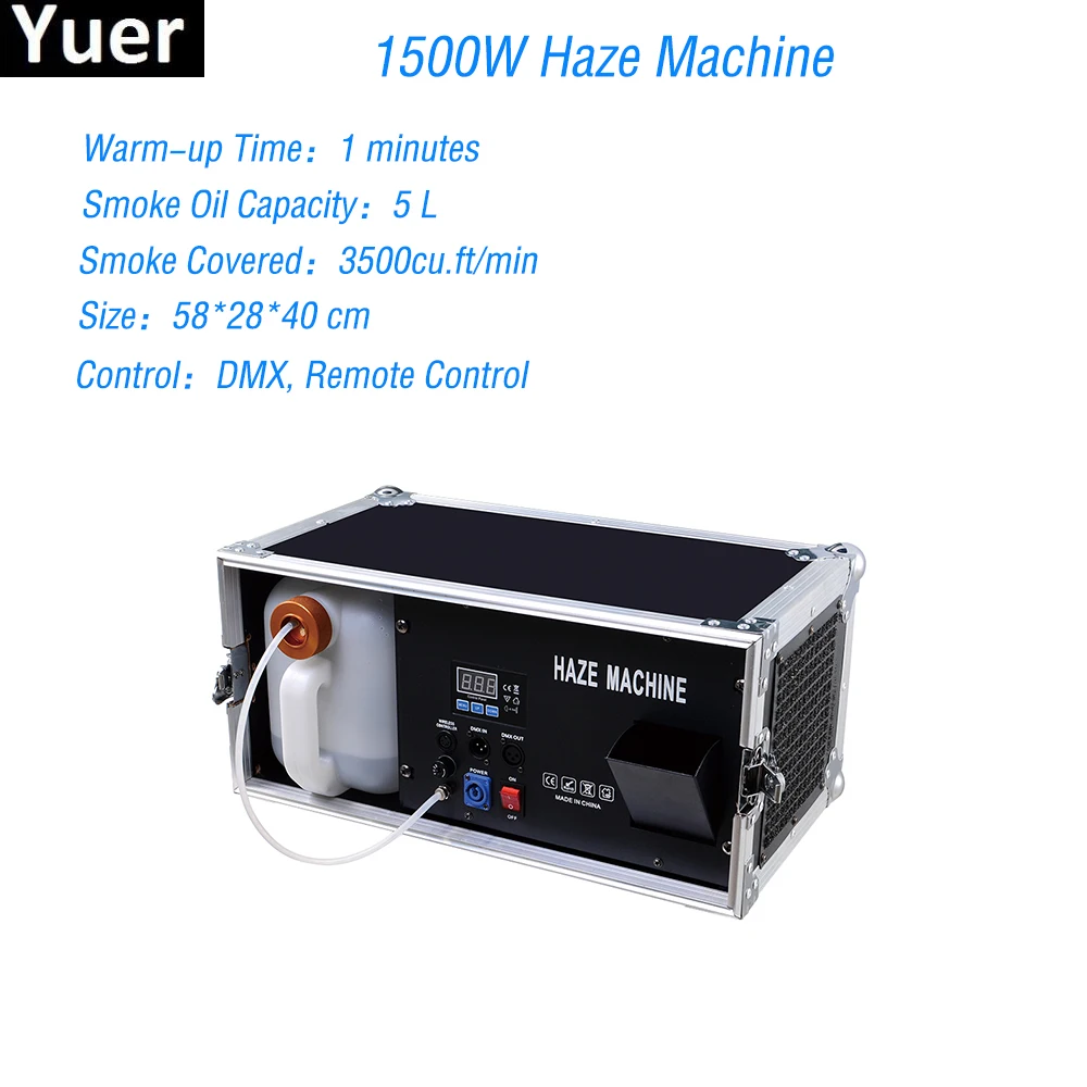 1500W Haze Machine 5L Liquid Tank Fog Machine Pro Morning Haze Machine ...