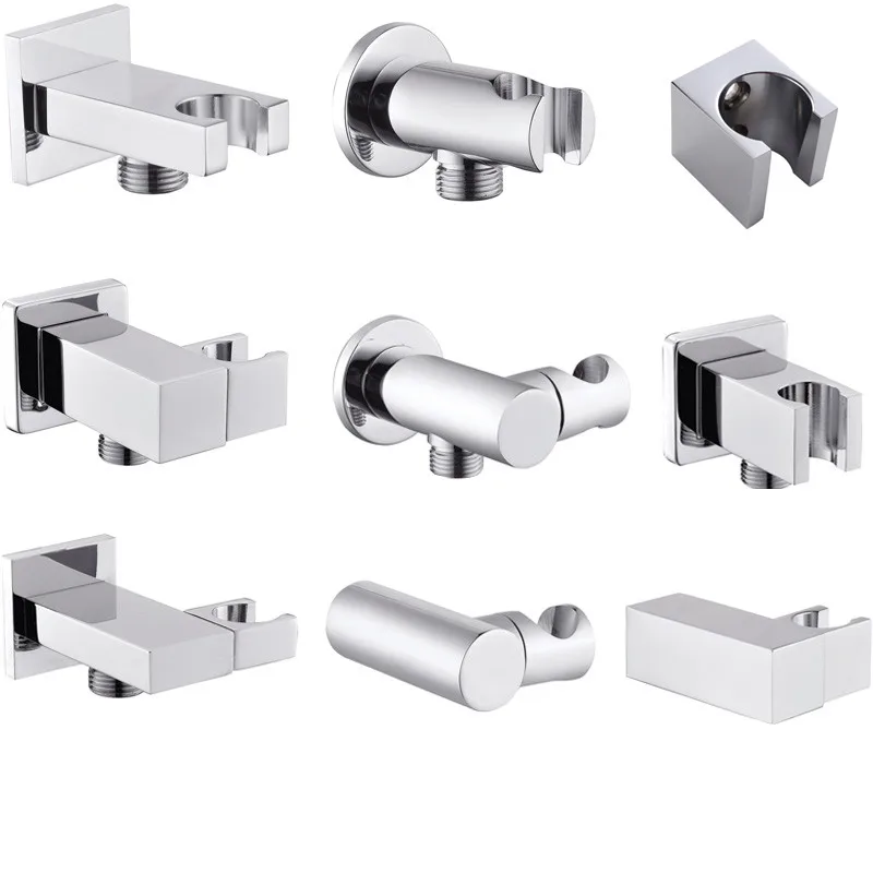 Solid-Brass-Chrome-Shower-Head-Holder-Handheld-Shower-Spray-Bracket ...