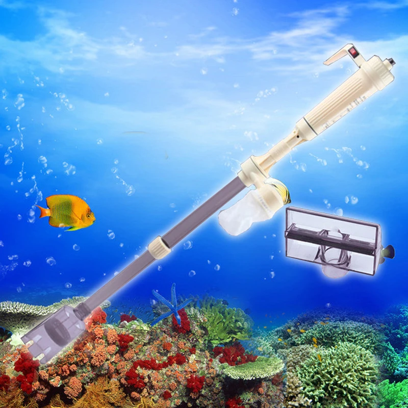 Aquarium Automatic Syphon Operated Cleaning Tool Fish Tank Battery ...