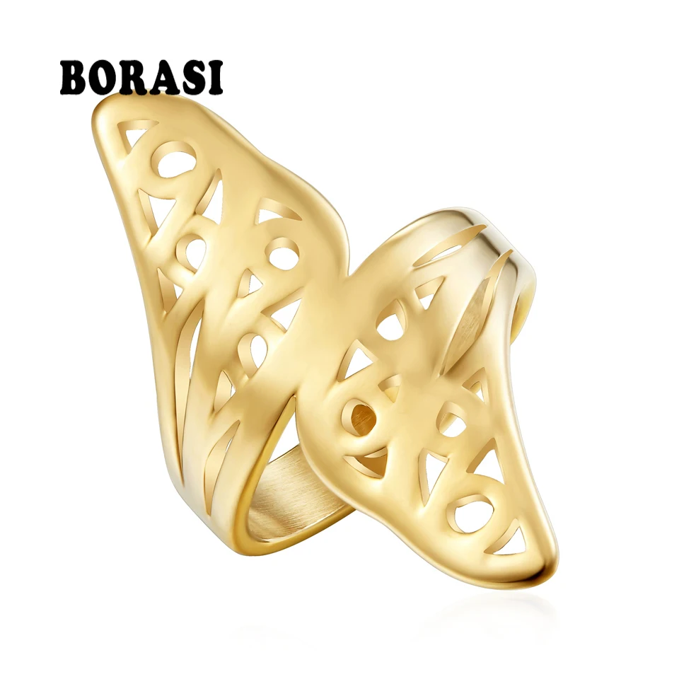 BORASI New Brand Big Ring Vintage Thread Wedding Brands Female Size ...