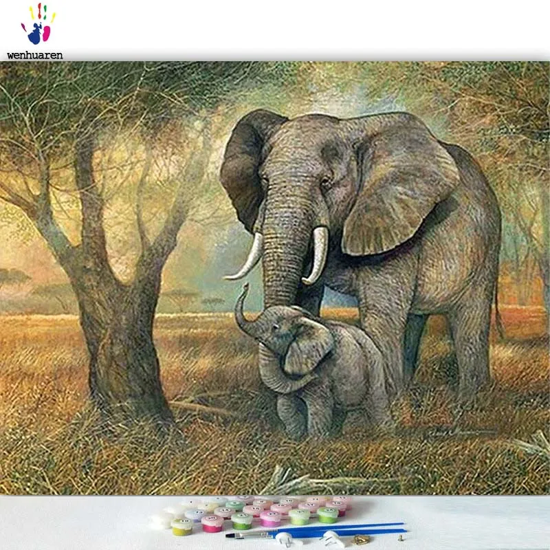Elephant Family Drawing