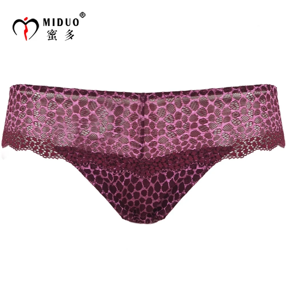 Free shipping Miduo Women Sexy Lace Low rise G String Cotton Underwear ...