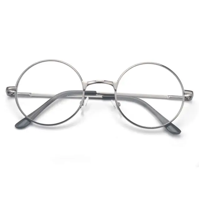 MINCL/small round nerd glasses clear lens unisex gold round metal frame ...