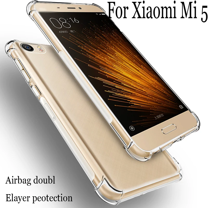Ultra Slim Clear Soft Shockproof Phone Cover For Xiaomi Mi 5 Transparen ...
