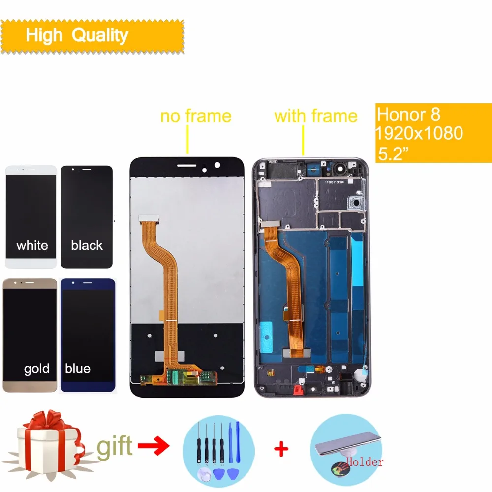 For Huawei Honor 8 LCD Display Touch Screen Digitizer For Huawei Honor8 ...