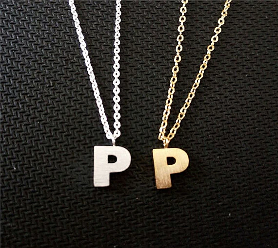 Unique Initial Letter P Name Pendant Necklaces Woman Statement ...