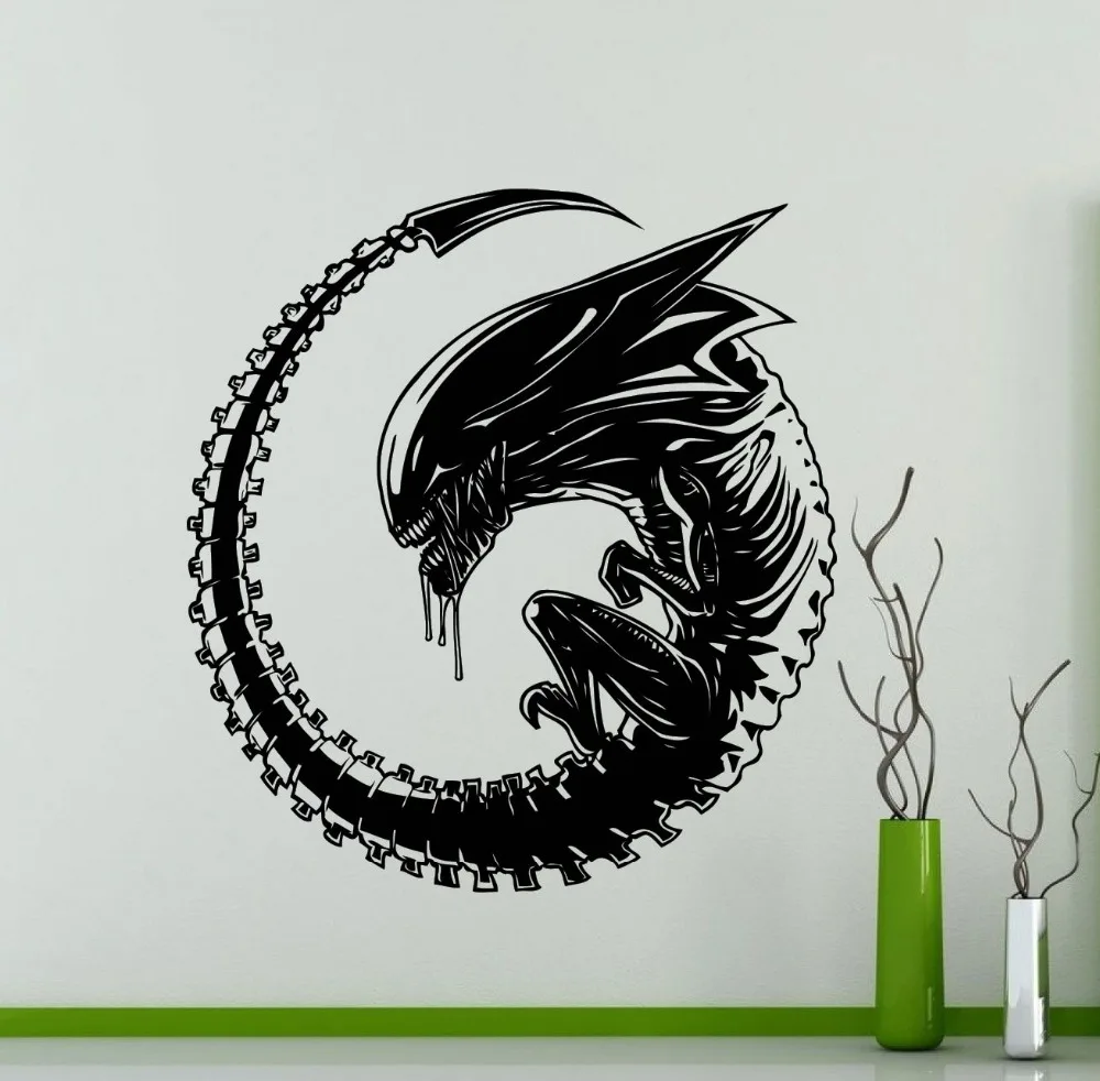 2016 New Alien Wall Decal Monster Alien Movie Vinyl Sticker Art Decor ...