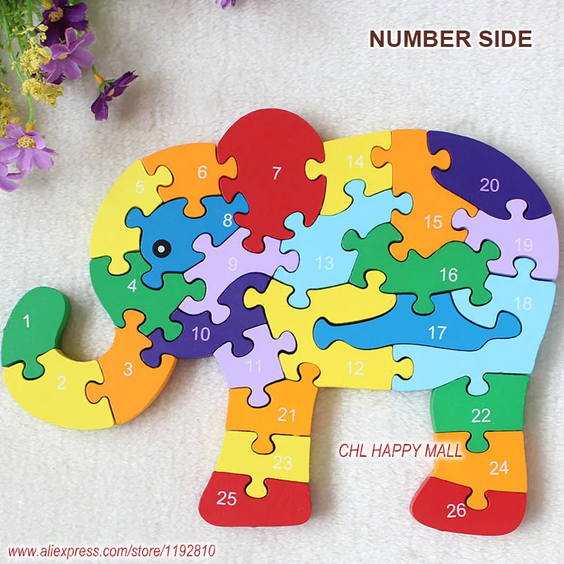 Elephant 3D Puzzel Family Plaything Unisex Baby Magic Cubes Children ...