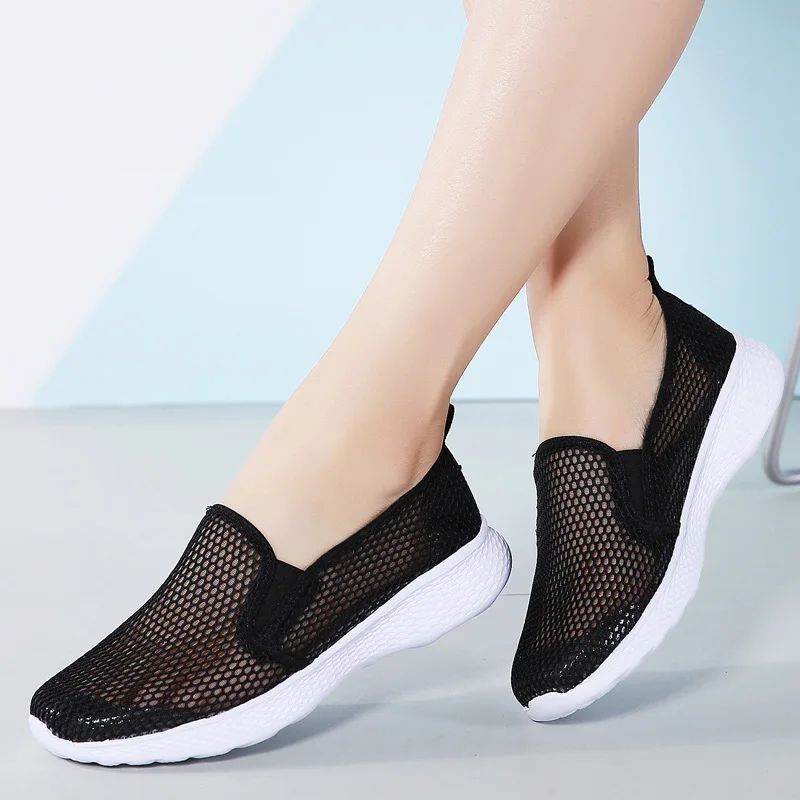 Summer Mesh Shoes Sneakers Breathable Flats Female Casual - AliExpress