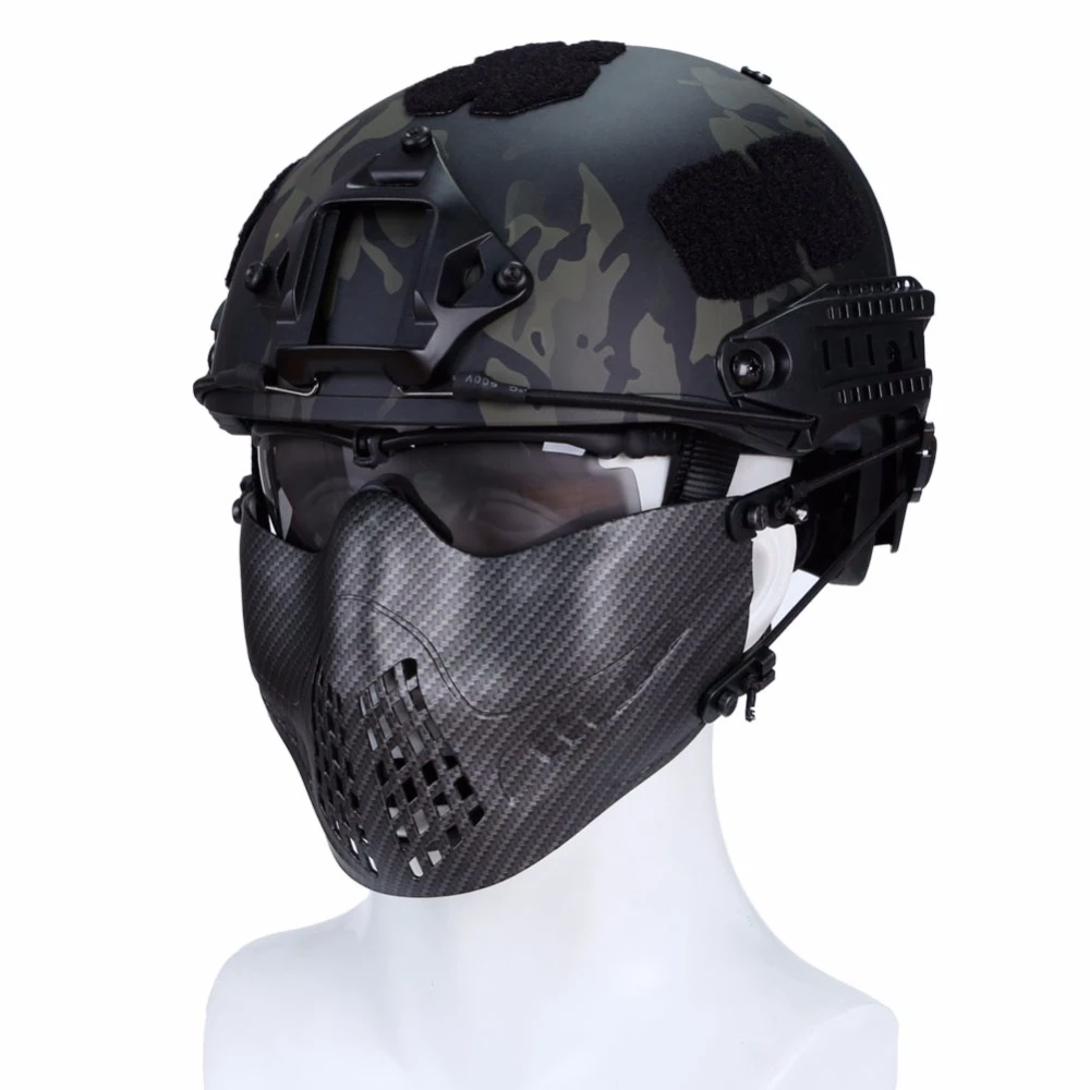 WoSporT Tactical Mesh Face Mask Face Shields Airsoft Masks Hunting CS ...