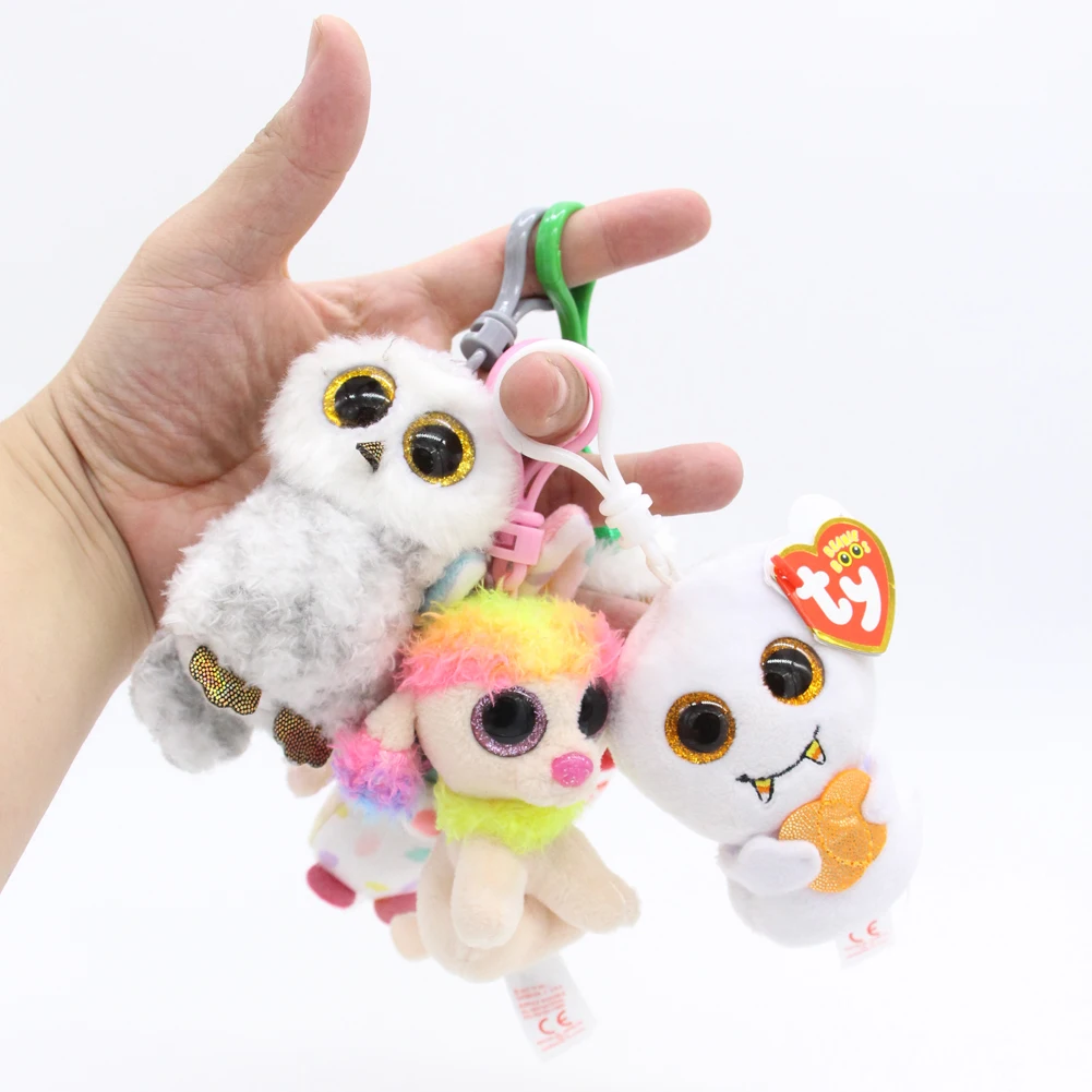 KeyChain Ty Beanie Boos Original Big Eyes Christmas Plush Animal Dolls ...