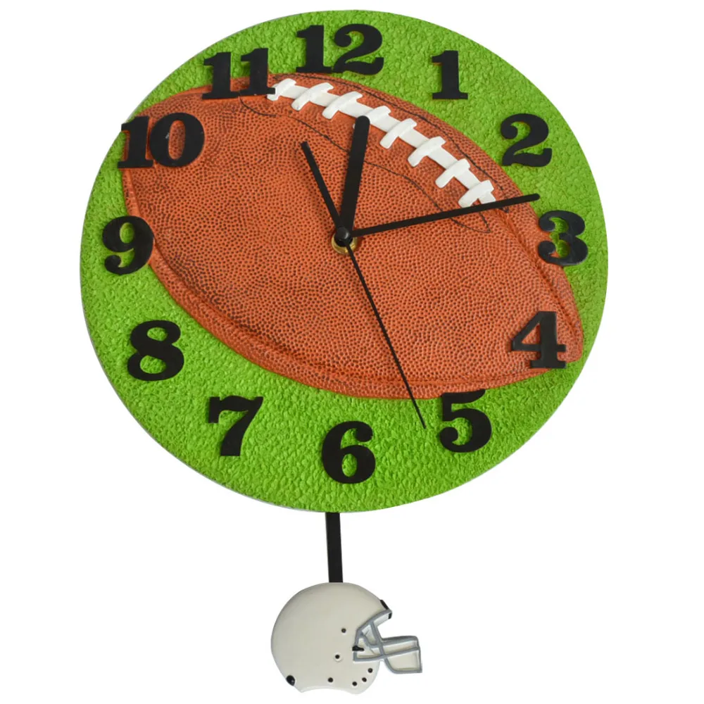 Aliexpress.com : Buy Rugby Design Wall Clock Football Pendulum Clock ...