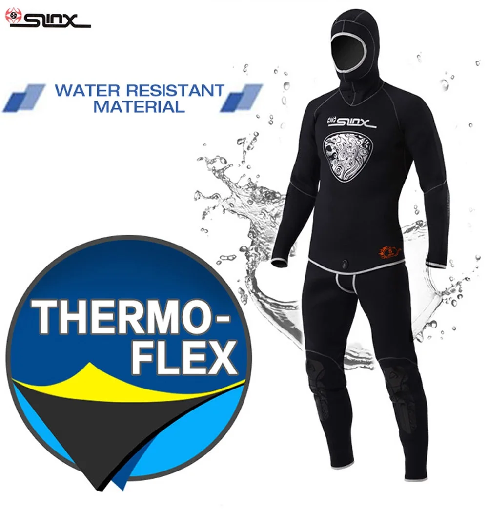 Slinx 1301 5mm Full Body Men Diving Suit Two Piece Wetsuit Long Sleeve