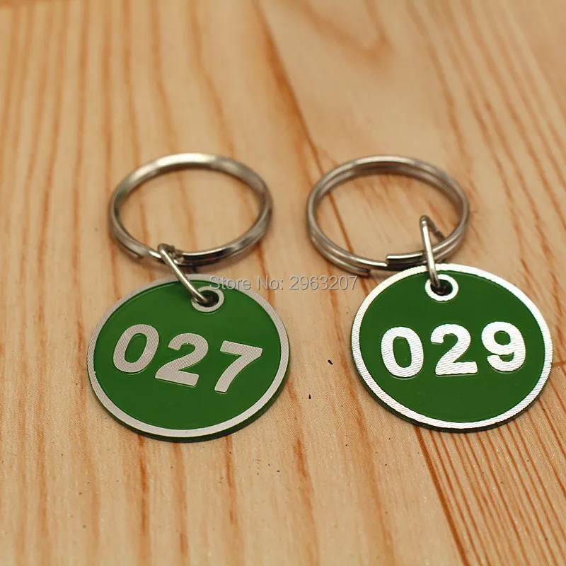 Office & Desk Storage Circular Numbered 1-5 Acrylic Key Fobs Yellow ...