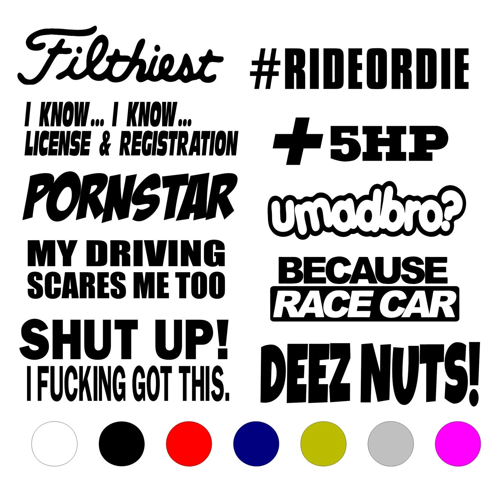 For 1set Jdm Stickers 10 Pack Lot Car Decal Drift Jdm Funny Kdm Euro