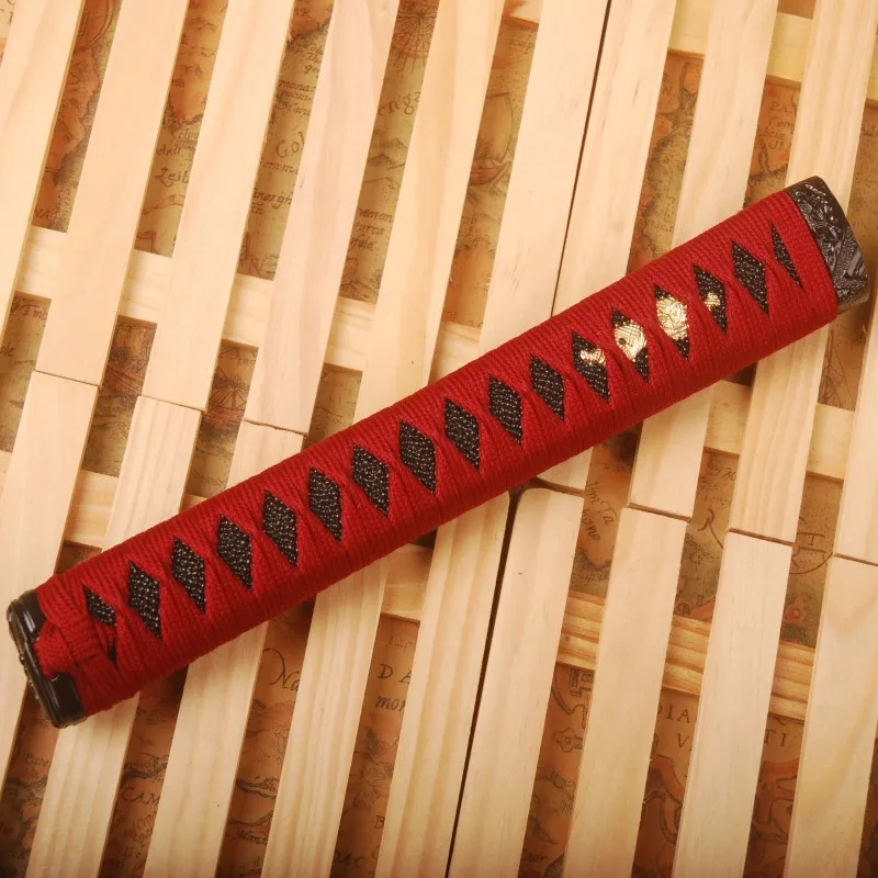 Classic and Nice Straight Handle Tsuka for Japanese Sword Katana Red ...