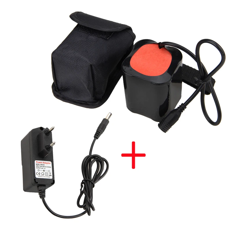 20000mAh 8.4V Battery Pack For LED Bike Bicycle Light Head Torch Lamp ...