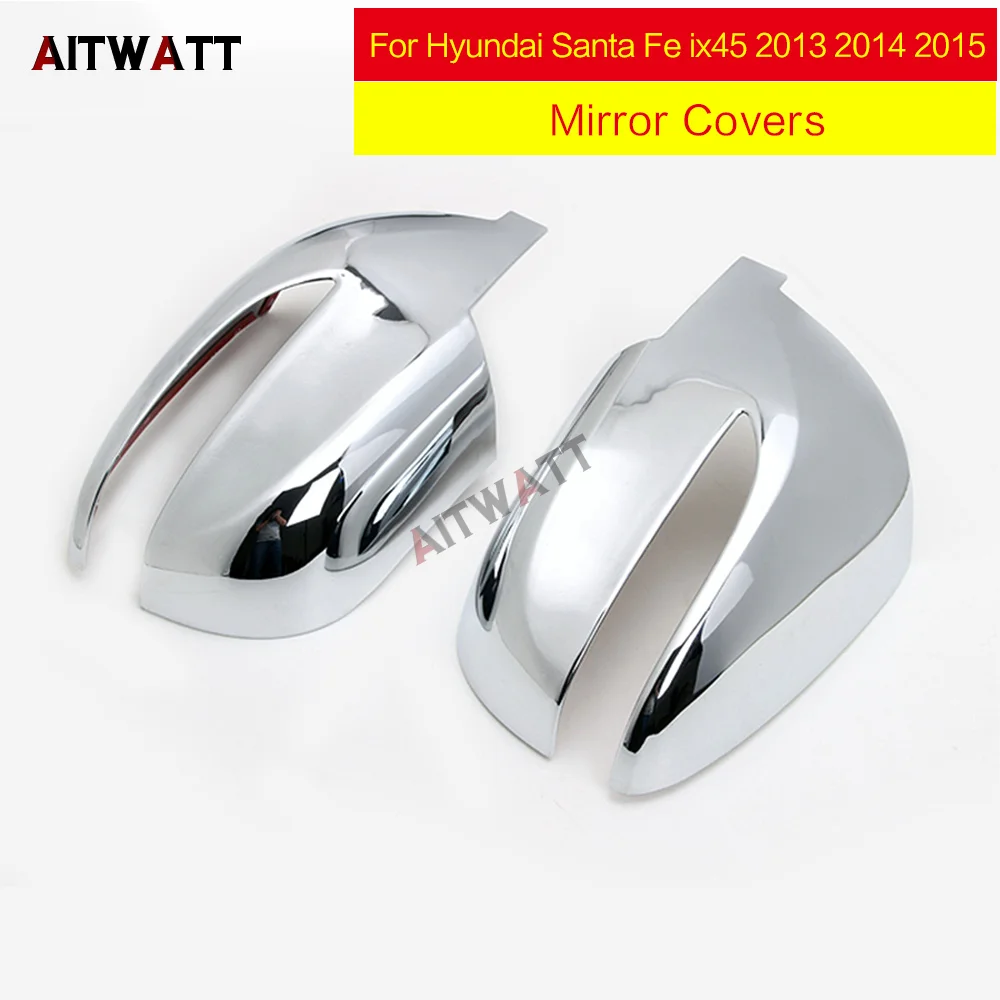 Car Stickers ABS Chrome External Side Door Mirror Covers Rear View ...