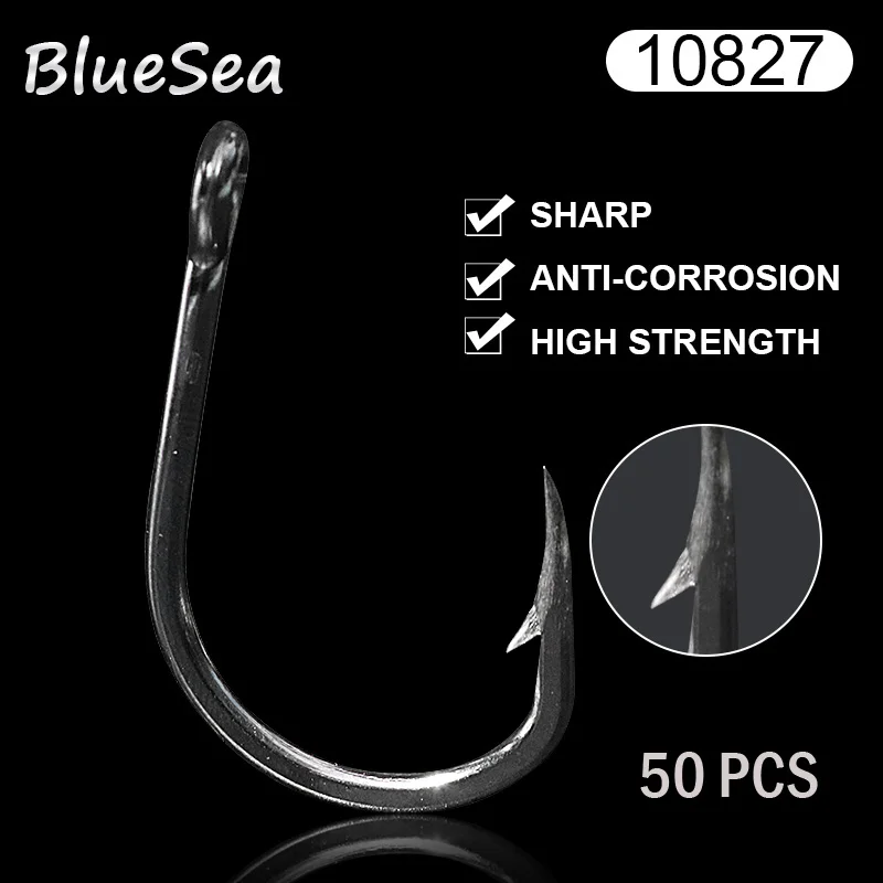 Bluesea10827 50 Pcs/pack Stainless Steel Jigging Assist Hooks Stainless ...