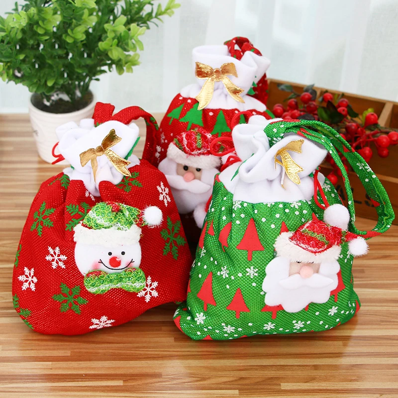 Chirstmas Gift Bag 24*20cm Santa Sack Personalized Santa Sack Cloth ...