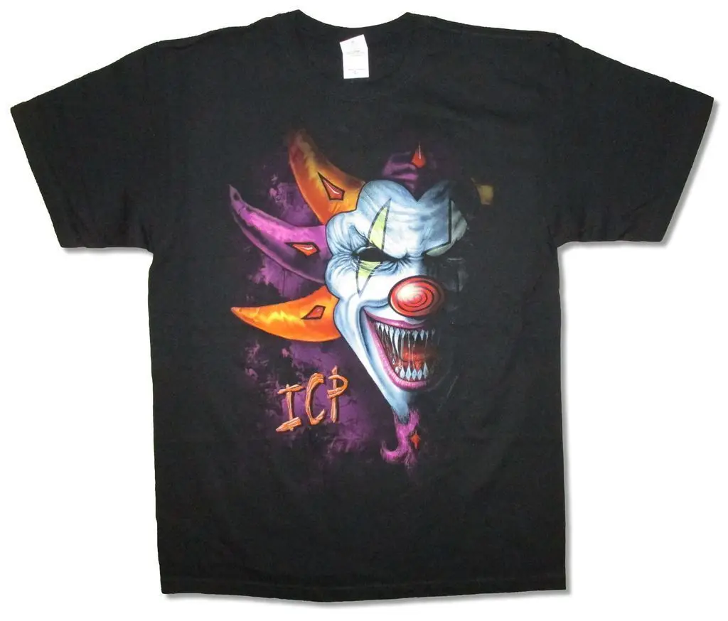 Insane Clown Posse Half Jester Black T Shirt New Official Icp In T Shirts From Mens Clothing On