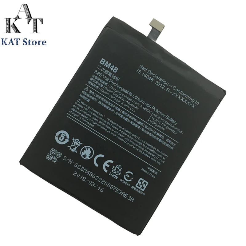 Mobile Phone Battery For Xiaomi Mi Note 2 Note2 4000mAh Lithium ion ...
