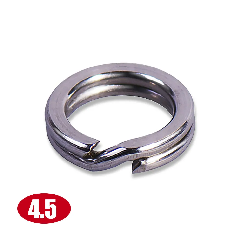 10pcs Size 4.5mm Stainless Steel Heavy Duty Split Rings Countbass ...
