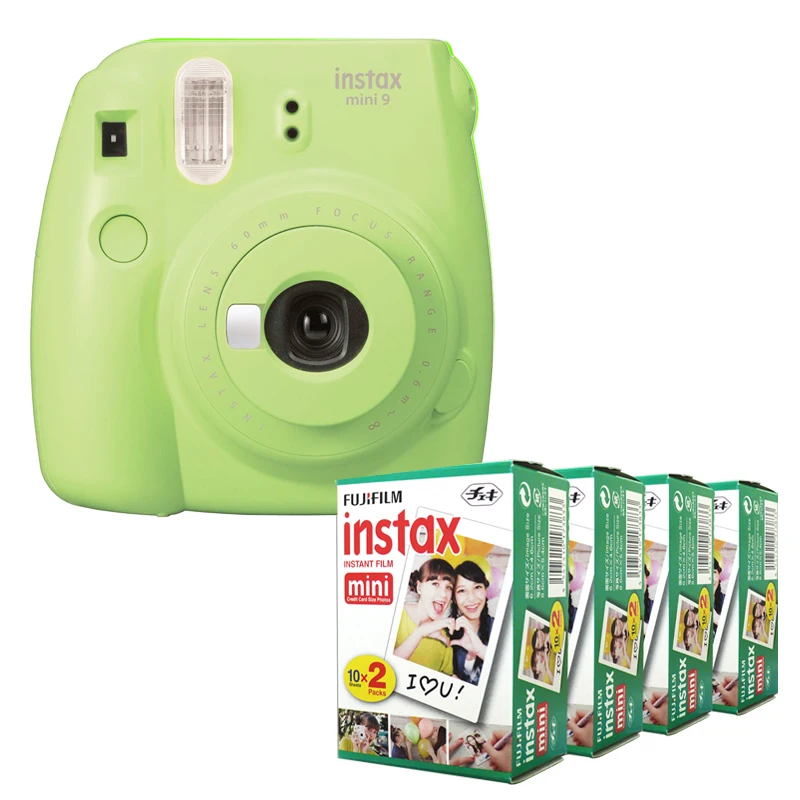 Fujifilm Instax Mini 9 Instant Lime Green Camera + Fuji Plain 80 Film ...