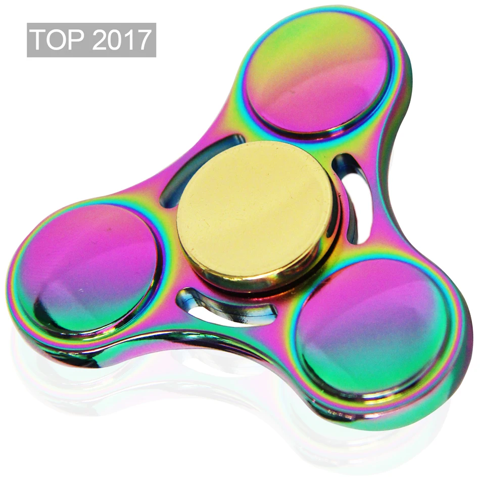 Fidget Spinner Metal Material Rainbow Colour Hand Finger Spinner 6 8 ...