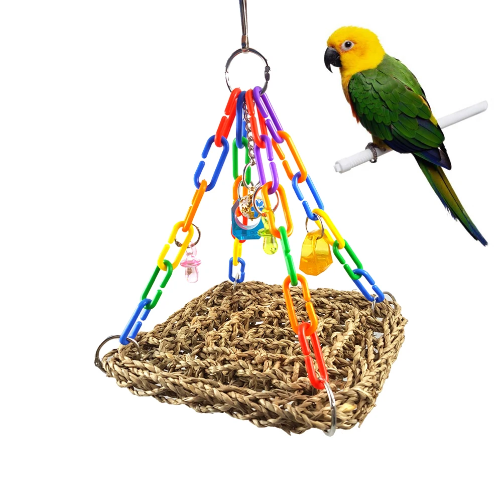Colorful Rainbow Hanging Parrot Bird Swing - Queerks™