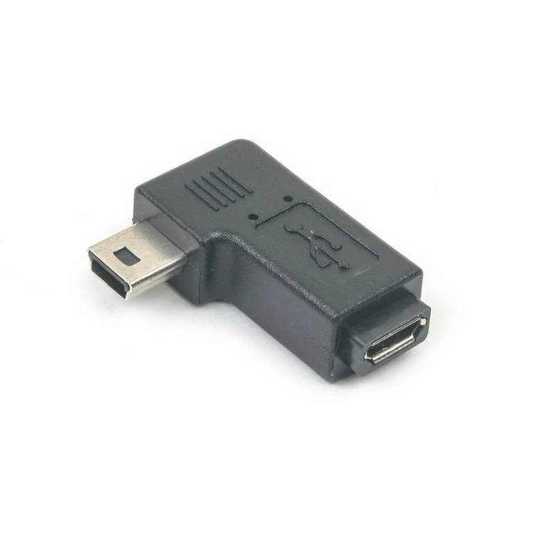 Right/ Left Angle Mini USB Male to Micro USB Female Adapter Angled Mini ...