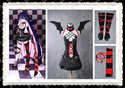 Cosplay clothes panty stocking spaghetti strap socks stocking demon ...